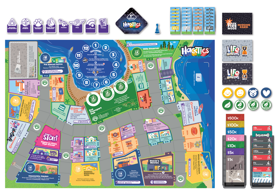 HACKT!CS | Fun Board Game About Life for Gen Z